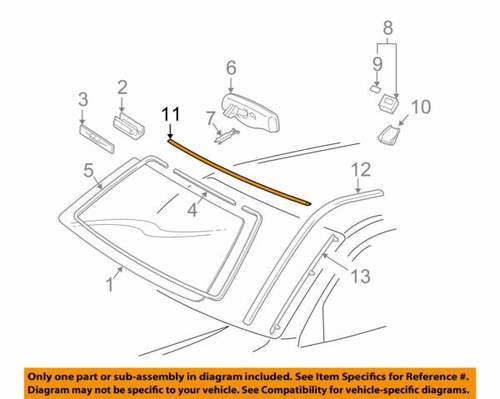 75531-60040 Toyota Moulding, windshield, outer upper 7553160040, New ...