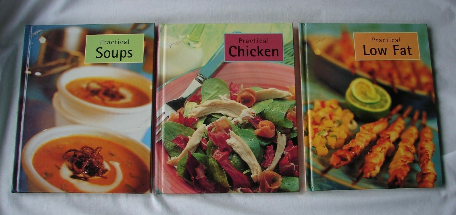 Lot of 3 HB Practical Cookbooks Low Fat, Chicken, Soups by Parragon Pub ...