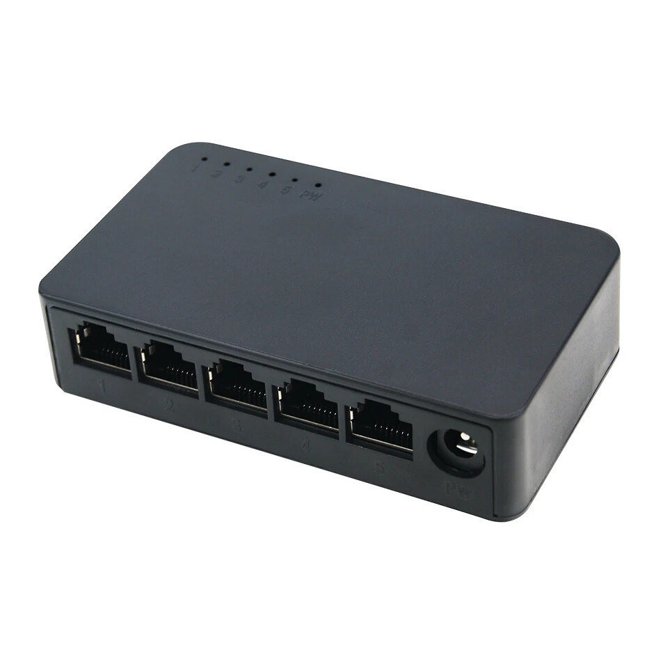 5Ports Switch Ethernet 1000Mbps/100Mbps Gigabit Smart Switcher RJ45 Hub ...