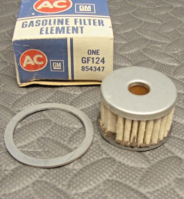 NOS GM AC Gf124 Fuel Gas Filter Fits Gf48 Glass Sediment Bowl for sale ...