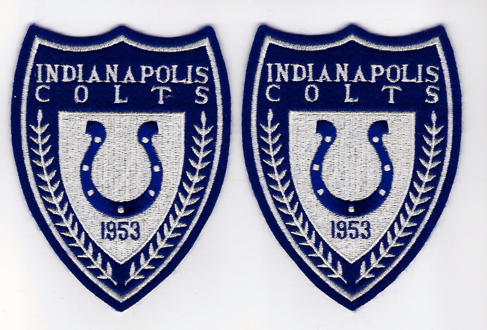 Set of 2 Vintage 1980s Indianapolis Colts Crest Logo 4.75" Sew On Patch ...