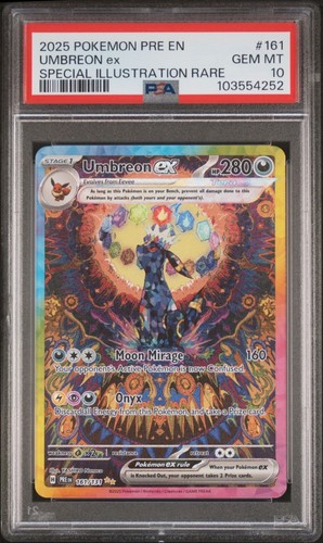 Umbreon ex 161/131 Sv Prismatic Evolutions SIR | PSA 10 | Ships on Arrival | eBay