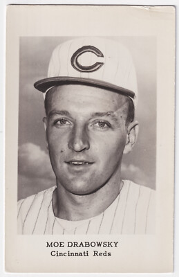 BASEBALL CINCINNATI REDS PITCHER MOE DRABOWSKY REAL PHOTO POSTCARD 1962 ...