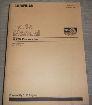 CAT CATERPILLAR M320 EXCAVATOR PARTS MANUAL BOOK S/N 9PS00001-UP ...