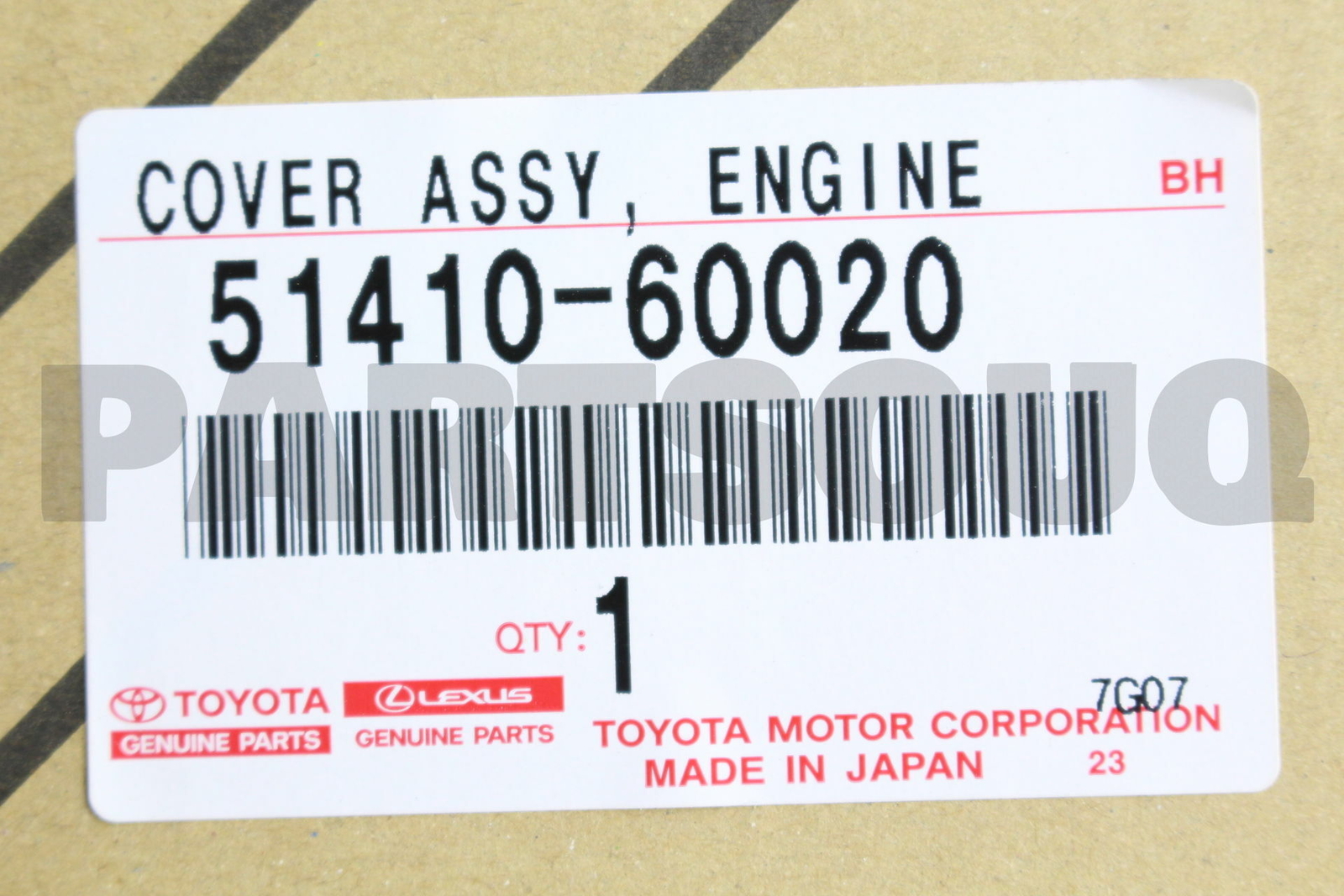 5141060020 Genuine Toyota COVER, ENGINE UNDER, NO.1 51410-60020 | eBay