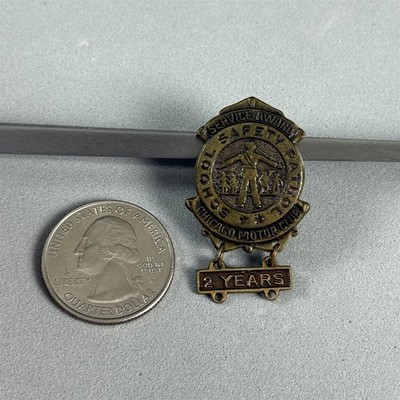 Vintage Chicago Motor Club School Safety Patrol 2 Years Award Pin ...