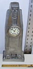 ART DECO WILLIAM HUTTON SURREAL FIGURE PEWTER TABLE DESK CLOCK 1930s ...