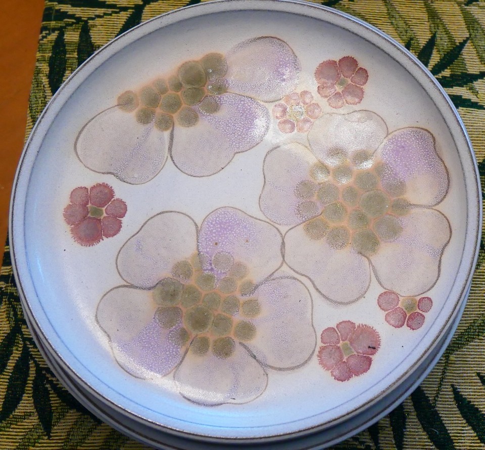DENBY England Salad Plate Pink Floral Gypsy Pattern 8 1/4” Excellent ...