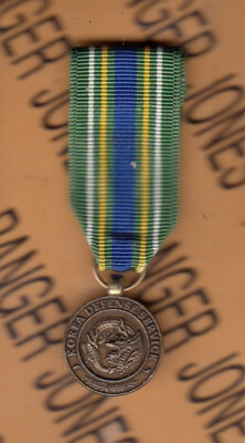 US Military Korea Defense Service Medal KDSM mini sized ~2.5" ribbon ...