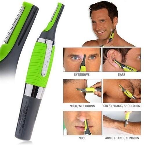 Hot Men Nose Ear Face Neck Eyebrow Hair Mustache Beard Trimmer Shaver ...