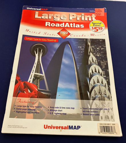 Universal Map large print road atlas 2003 edition United States Canada ...