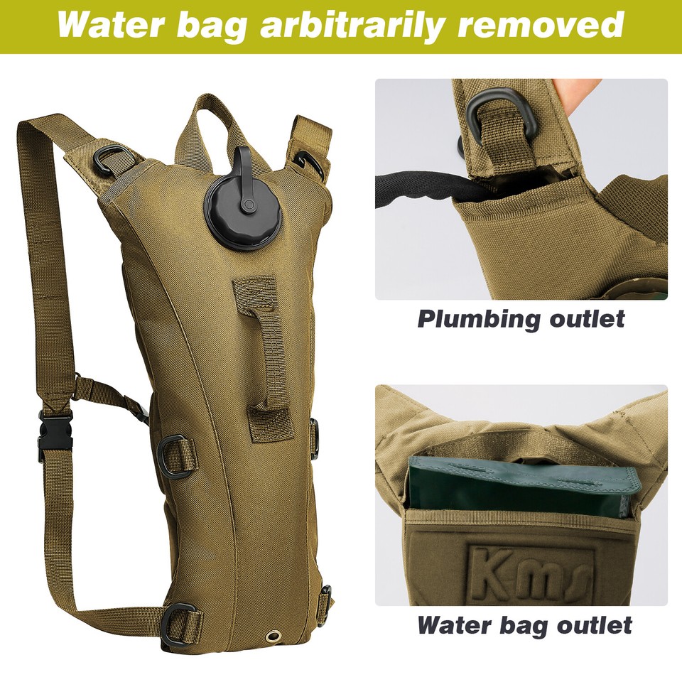 2-10L Water Bladder Bag Hydration System Backpack Survival Pack Camping ...