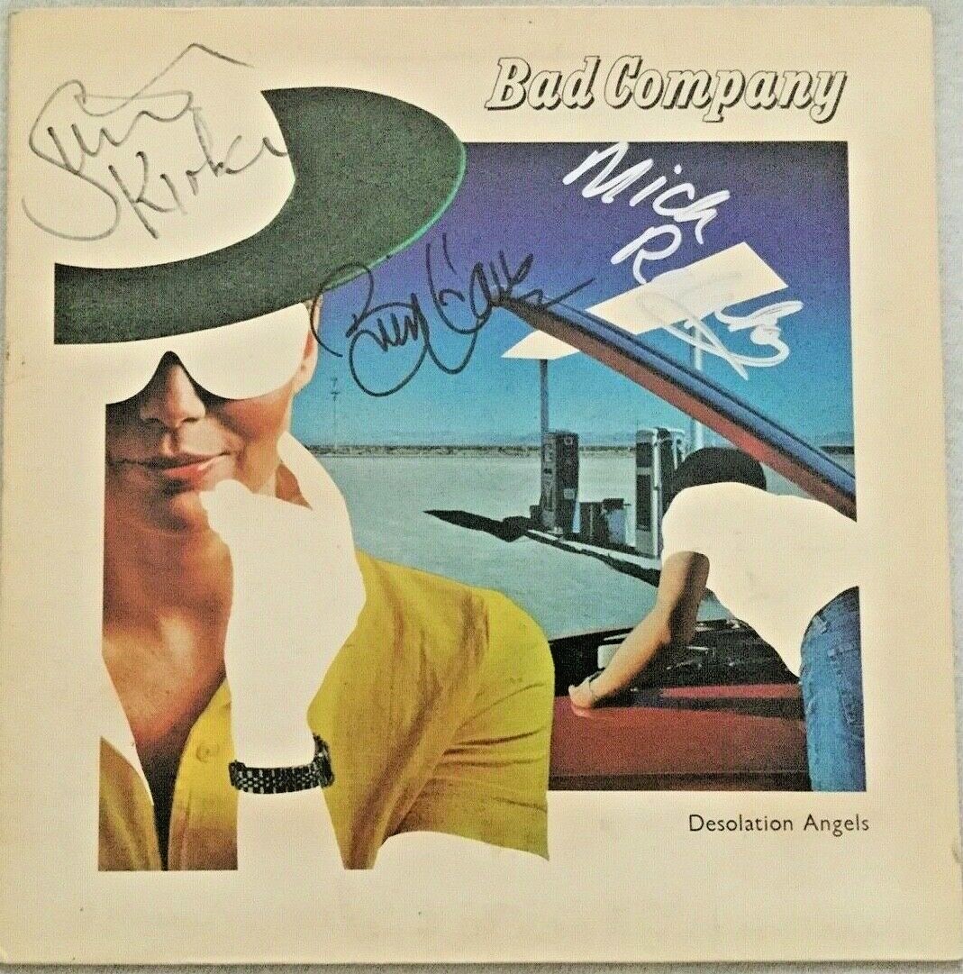 Bad Company "Desolation Angels" Vinyl - Autographed/Signed - Mick ...