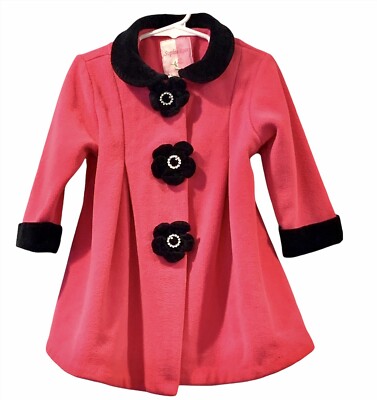 Sophie Rose Girls Coat Toddler Size 24 Mo Pink Fleece Dressy Holiday ...