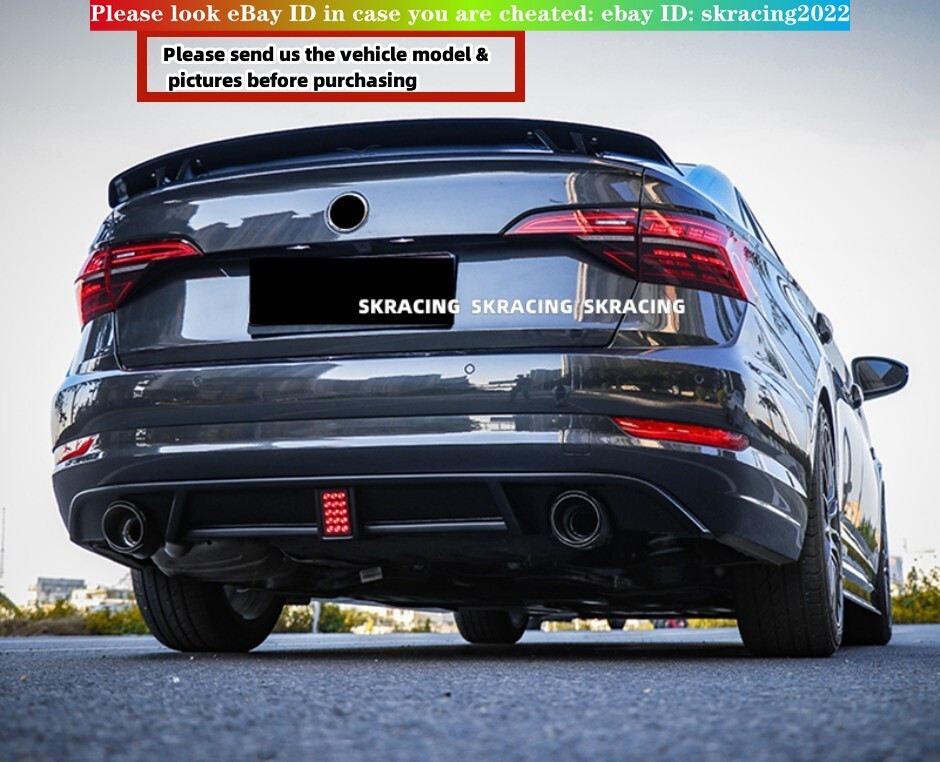 For VW Jetta GLI 2019-2021 Sedan Gloss Black Rear Trunk Lip Spoiler ...