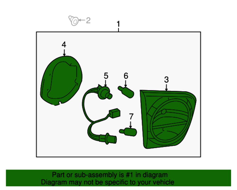 FACTORY TOYOTA 18-22 SEQUOIA RIGHT REAR INNER BACKUP LIGHT 815800C050 ...