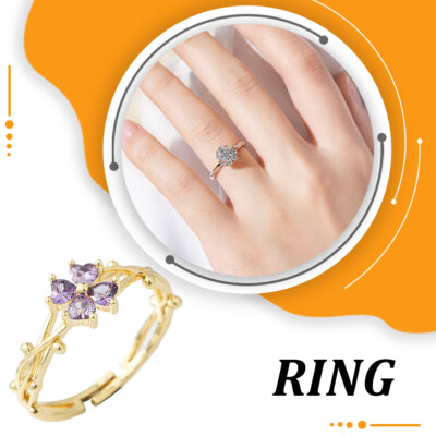 Adjustable Finger Ring For Ins Women Trendy And Stylish Using 3A Grade ...