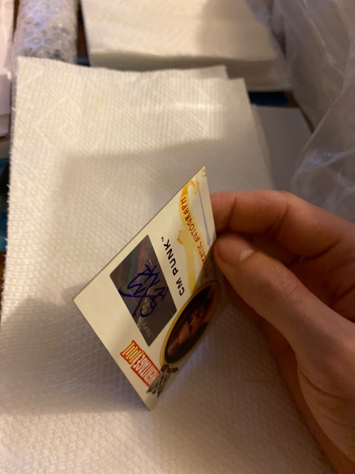 CM Punk 2007 Topps Heritage III WWE Autograph HGA 9 Mint First Auto | eBay