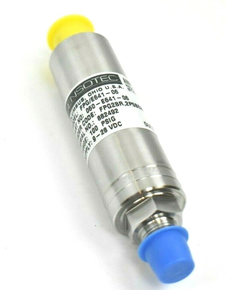 Sensotec FPG/E641-06 Pressure Transducer 060-E641-06 ~ 100 PSIG 9-28 ...