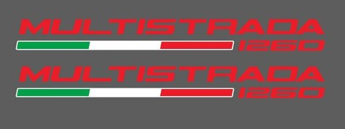 2 Adhésifs Ducati Multistrada 1260 Drapeau Italie Tous les Couleurs ...