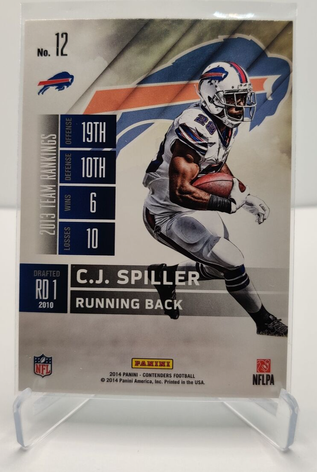 2014 Panini Contenders Football card C.J. Spiller #12 Buffalo Bills | eBay