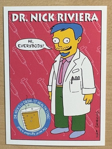 Dr. Nick Riviera 1993 Skybox Simpsons Character Card #S37, NM-MT | eBay