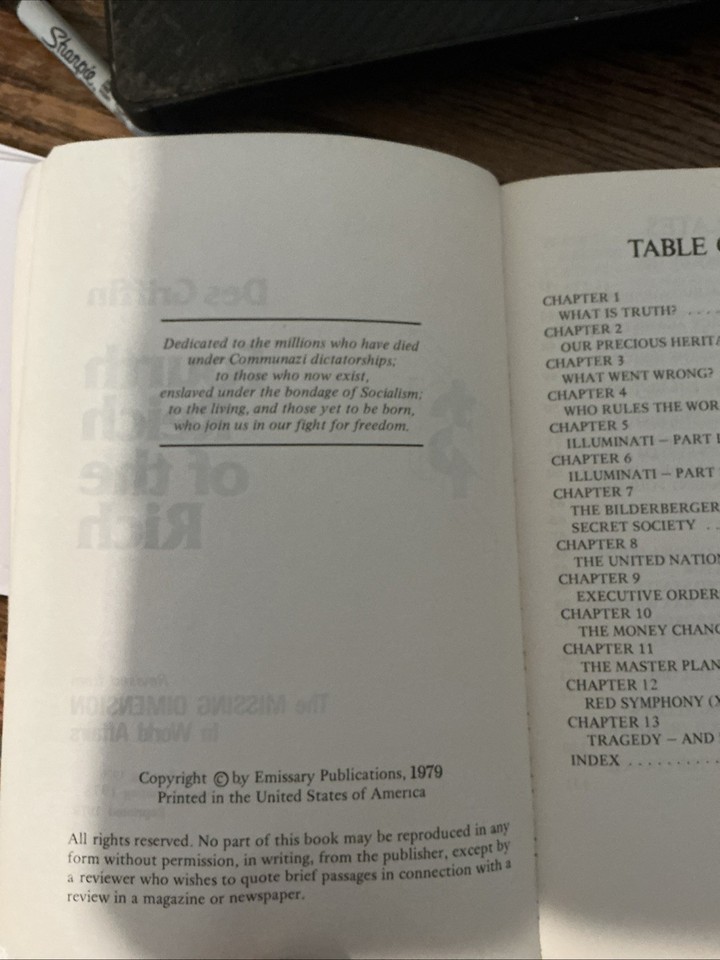 Fourth Reich of the Rich Des Griffin 1979 Edition Emissary Illuminati ...