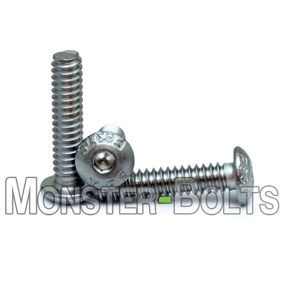 #8-32 Stainless Steel Button Head Socket Cap Screws, SAE Coarse Thread ...