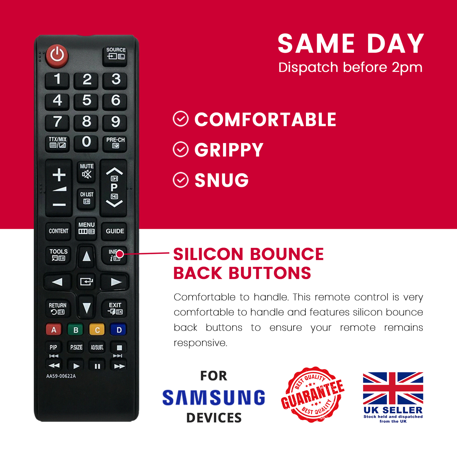 Replacement Samsung 3D TV Monitor AA59-00630A Remote Control BN63 ...