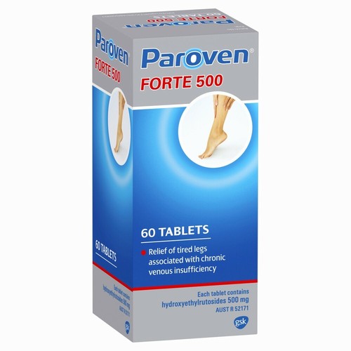 Paroven Forte 500 60 Tablets Tired Swollen Legs Chronic Venous ...