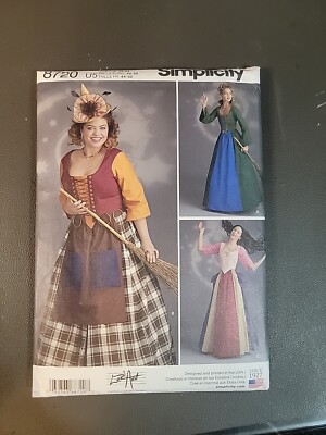Hocus Pocus Simplicity Sewing Pattern 8720 H5 Misses' Costume Witch ...