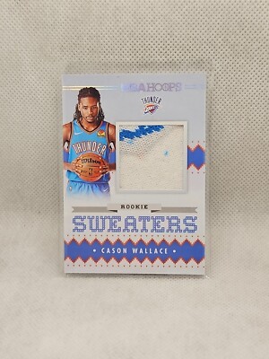 Cason Wallace 2023 NBA Hoops Rookie Sweaters #RSW-CSW - Thunder | eBay