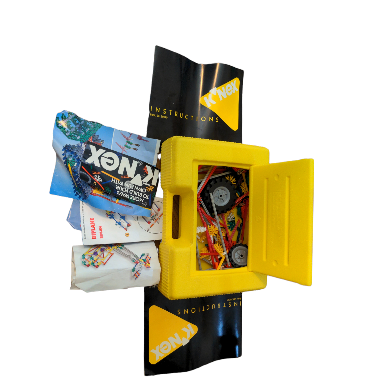 Vintage K'NEX Yellow Box Carrying Case Building Pieces with ...