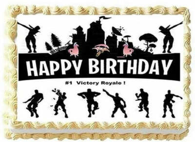 Victory Royale Dance Battle Edible Cake Topper Party Edible Cake Image ...
