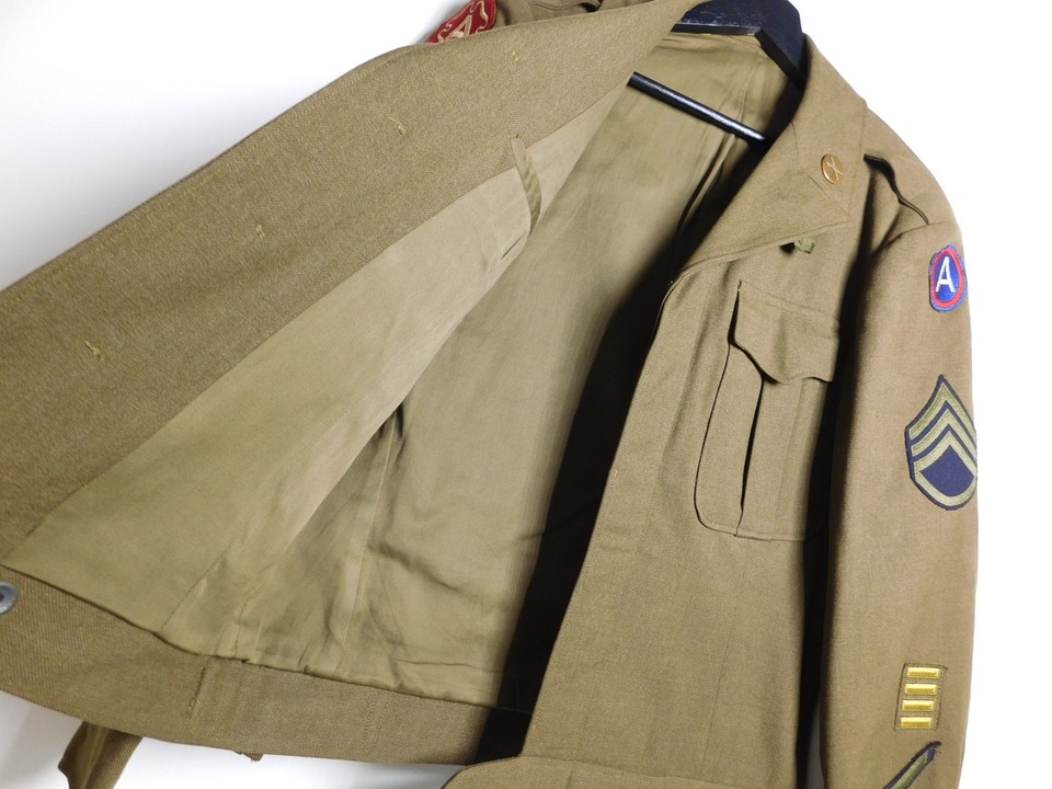 US Army Wool Jacket Infantry Field Coat Mens 36L WW2 D-Day 3rd 9th ...