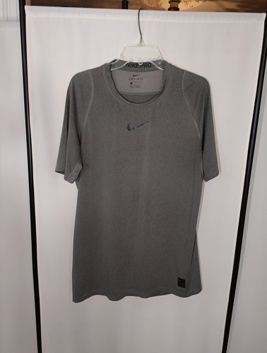 Nike Pro Shirt Mens Size Large Gray Dri-Fit Short Sleeve Athleisure | eBay