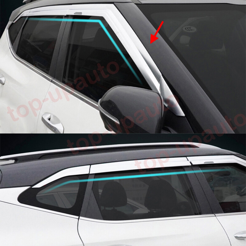 For Kia Seltos 2020-2022 chrome Window Visor Vent Shades Sun Rain Guard ...
