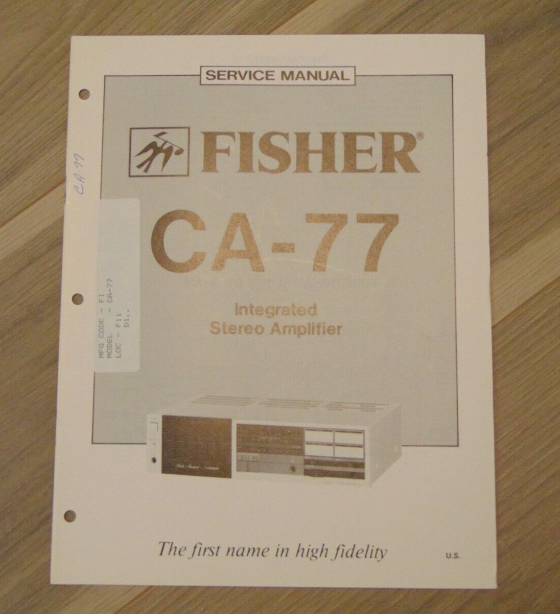 Fisher CA-787 Service Manual Integrated Stereo Amplifier | eBay
