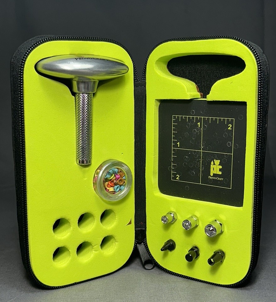 Provo Craft Zision Silent Setter Hammerless Eyelet Tool Set w/ Zip Case ...