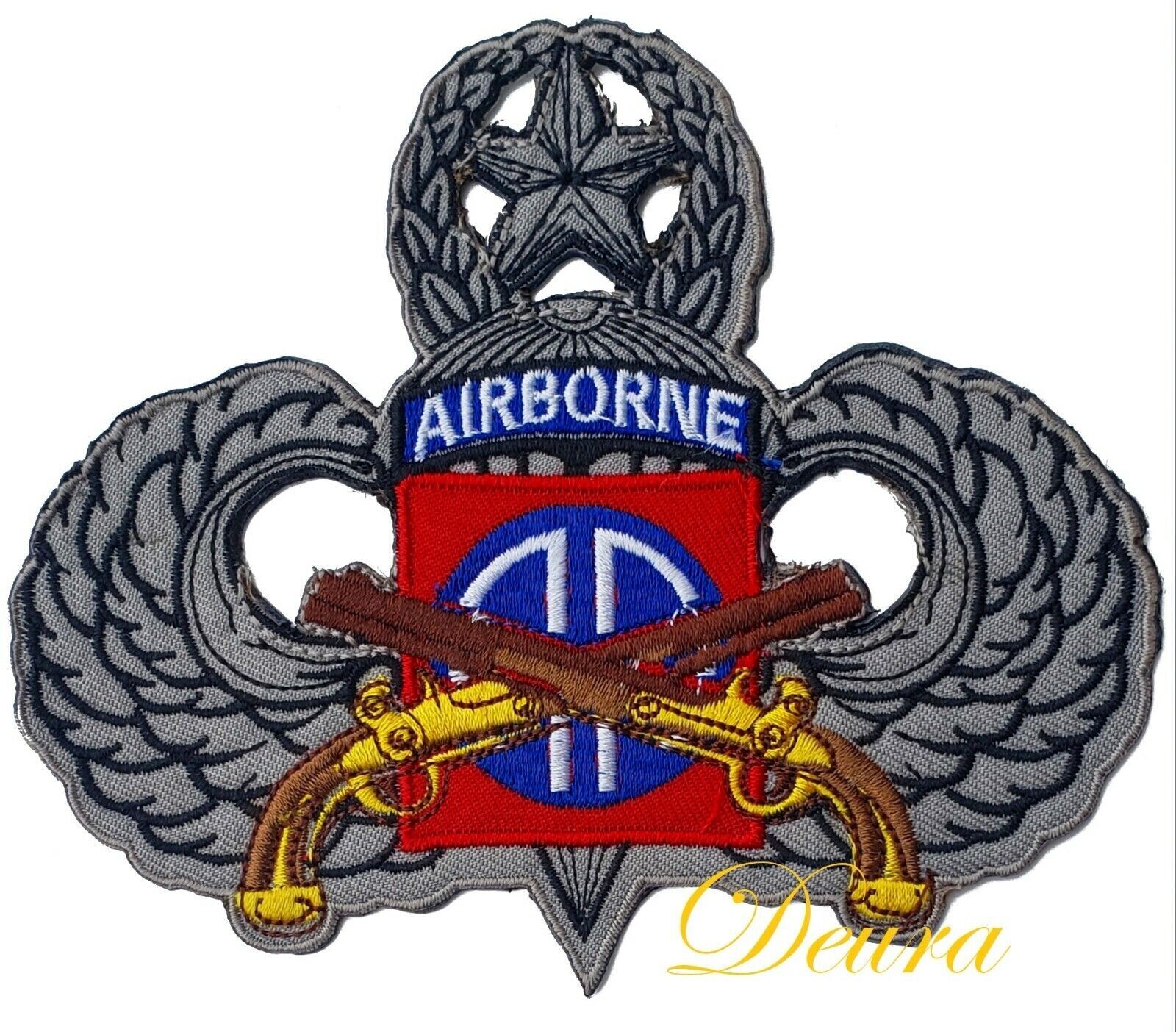 82nd Airborne US Army MILITARY POLICE Master Jump Wing MORALE 5" Iron ...