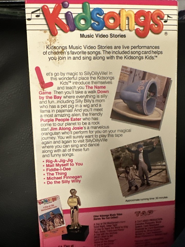 Kidsongs View-Master Video VHS Tape Music Very Silly Songs 1991 | eBay