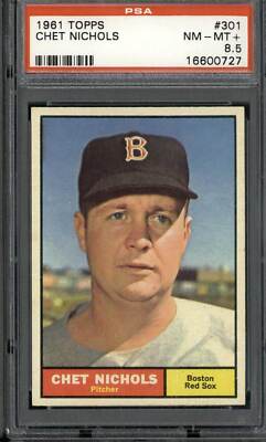 1961 Topps #301 Chet Nichols - PSA 8.5 | eBay