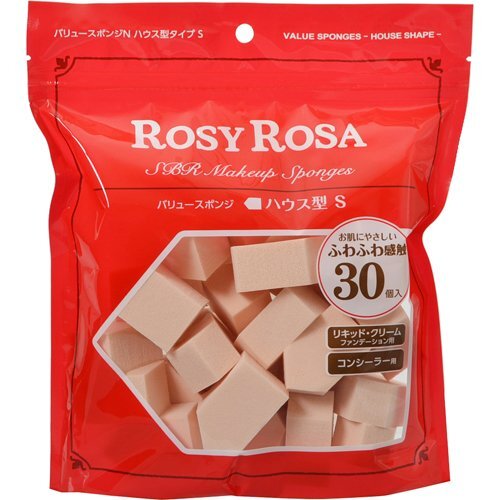 Rosy Rosa SBR Value sponge N house shape type S 30P Pink 40x25x20mm ...