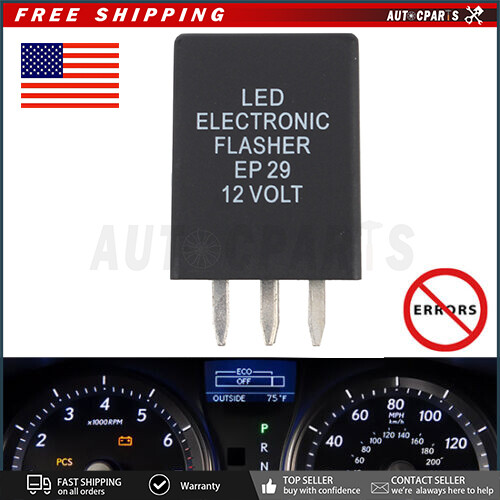 12V EP-29 LED Flasher Relay Fix Hyper Flash Turn Signal Decoder Load ...