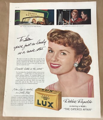 Lux soap print ad 1956 vintage 1950s retro art home decor Debbie ...