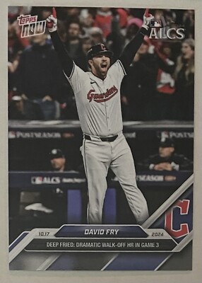 2024 Topps Now 844 ALCS David Fry Deep Fried: Dramatic Walk-off HR in ...