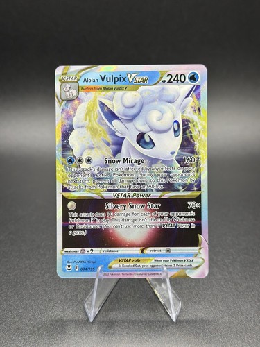 Alolan Vulpix VSTAR F 034/195 Pokemon TCG - Silver Tempest NM ENG Rare ...