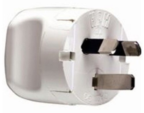 HPM PLUG TOP 25A 250V 2-Flat Pin, L-Shaped Earth, Finger Grip WHITE ...