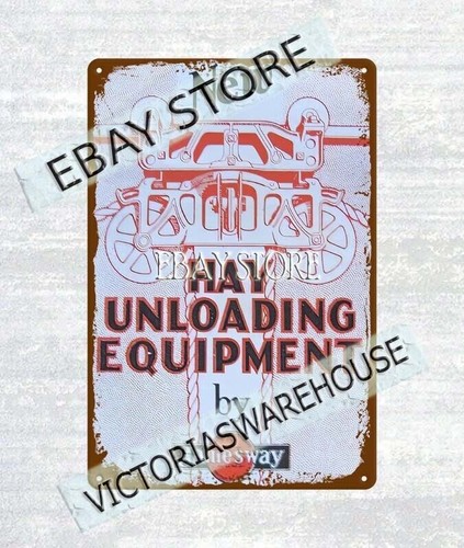 1938 JAMESWAY MFG farm HAY BARN UNLOADING EQUIPMENT metal tin sign wall ...