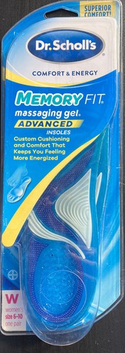 Dr. Scholl's Comfort & Energy Memory Fit Massaging Gel Insoles Women's ...